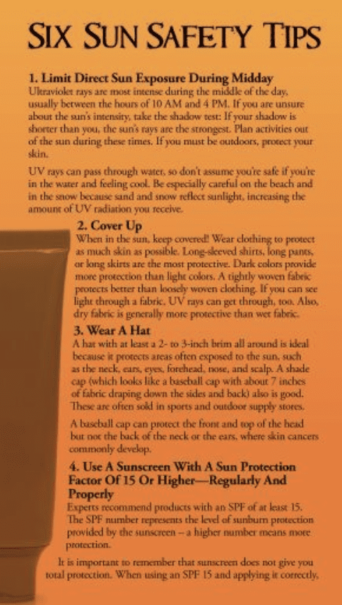 Sun Safety Tips – Butler County Clinic